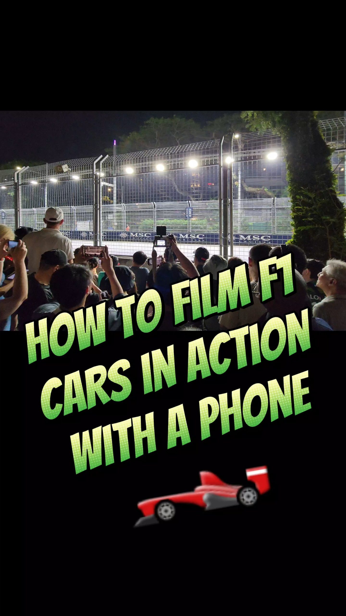 How to Film F1 Cars in Action with a Phone - Adrian Video Image