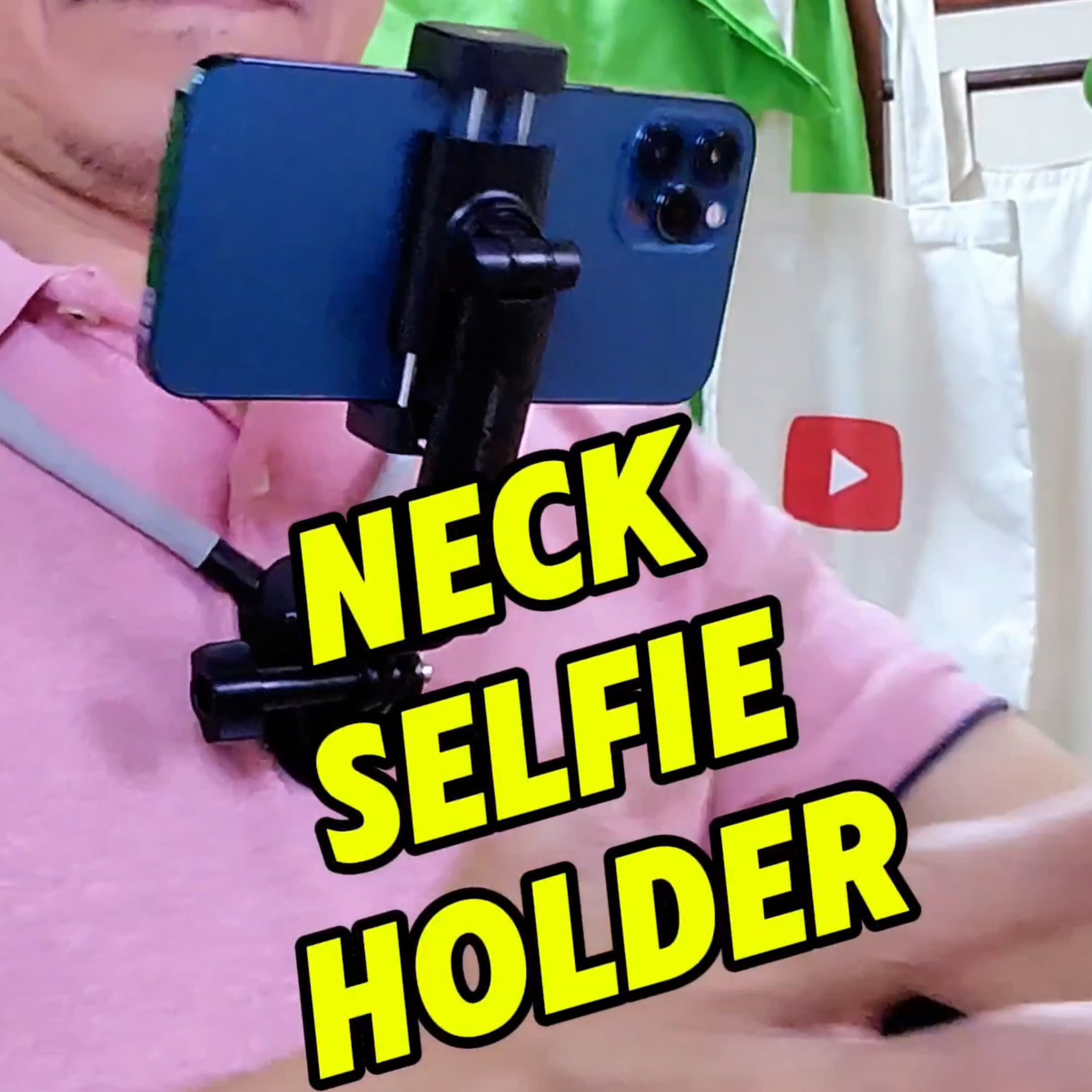 [145]🧣 Neck Selfie Holder - frees my hands for capturing POV videos ...