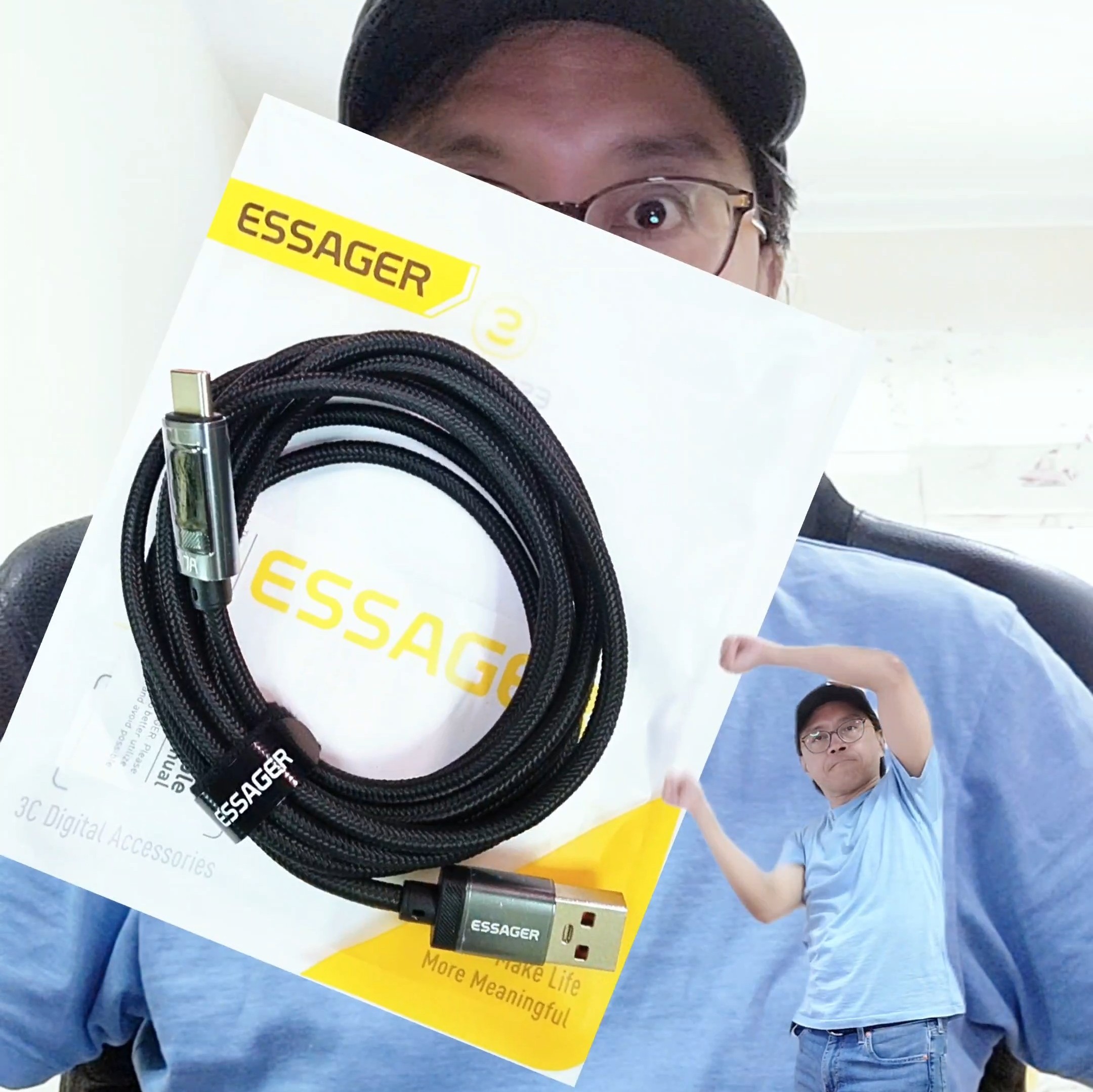 [215]💢 Essager 7A PD 100W USB Type-C Digital Display Cable Review ...